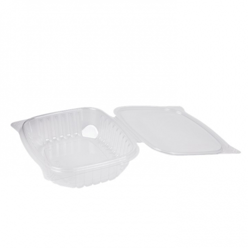 HC-24 24 Oz PET Plastic Disposable Lid-Hinged Clamshell Container,Salad ...