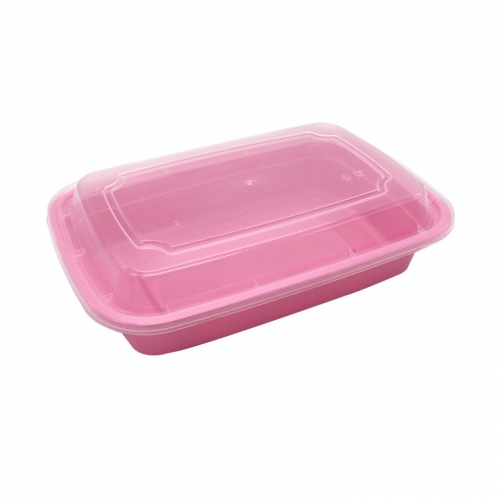 HR-16 16 Ounces PP Plastic Disposable Injection Rectangular Food Container,Microwavable
